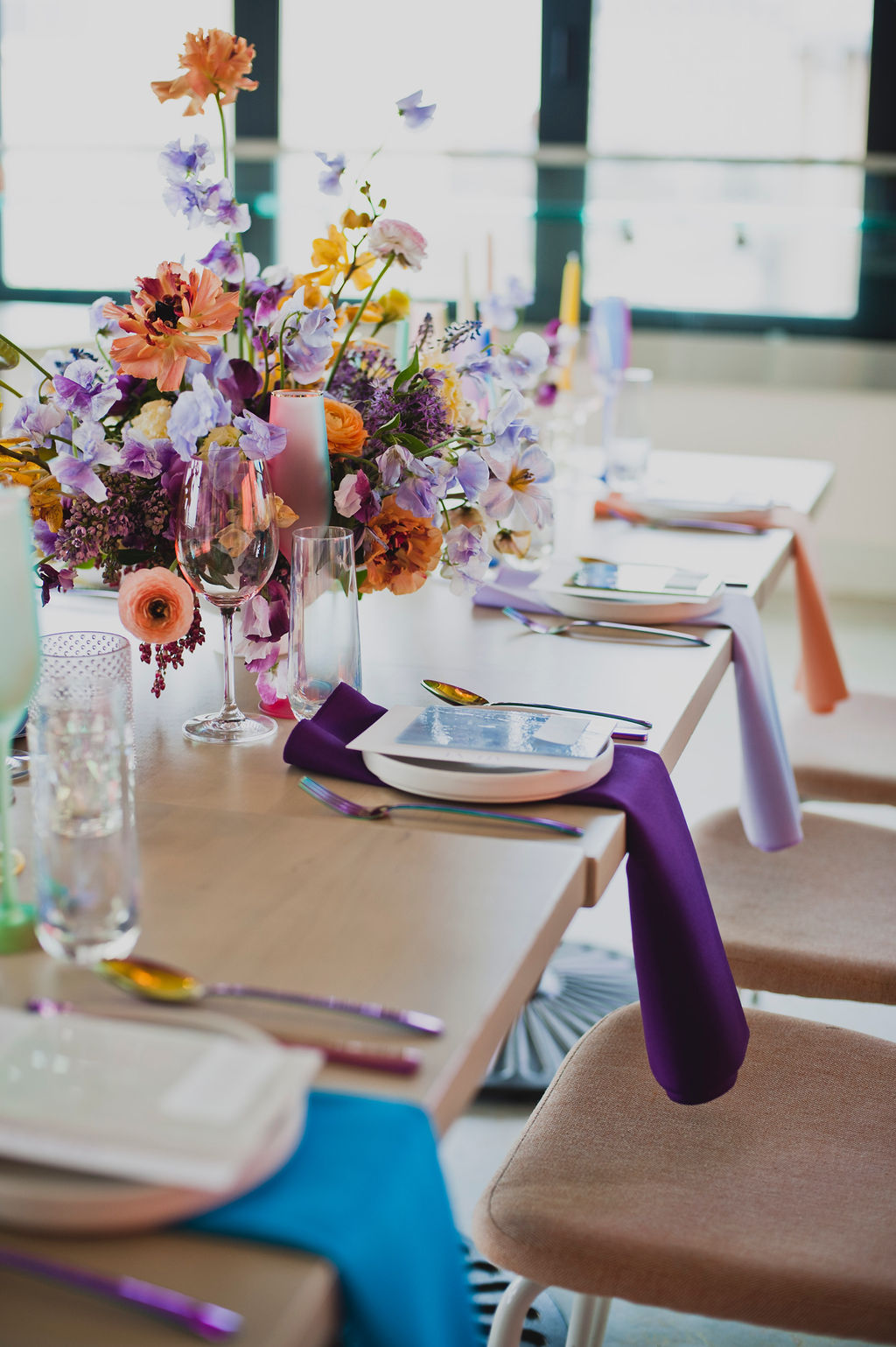 Vibrant Iridescent Floral Design with Modern Vintage Events