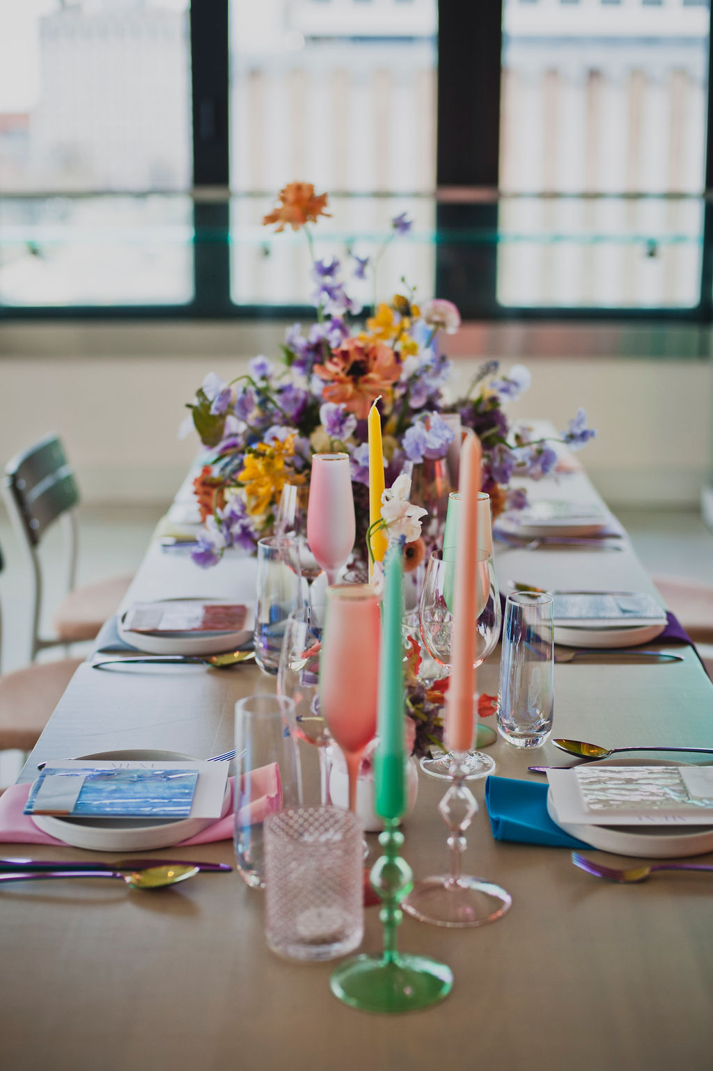 Vibrant Iridescent Floral Design with Modern Vintage Events