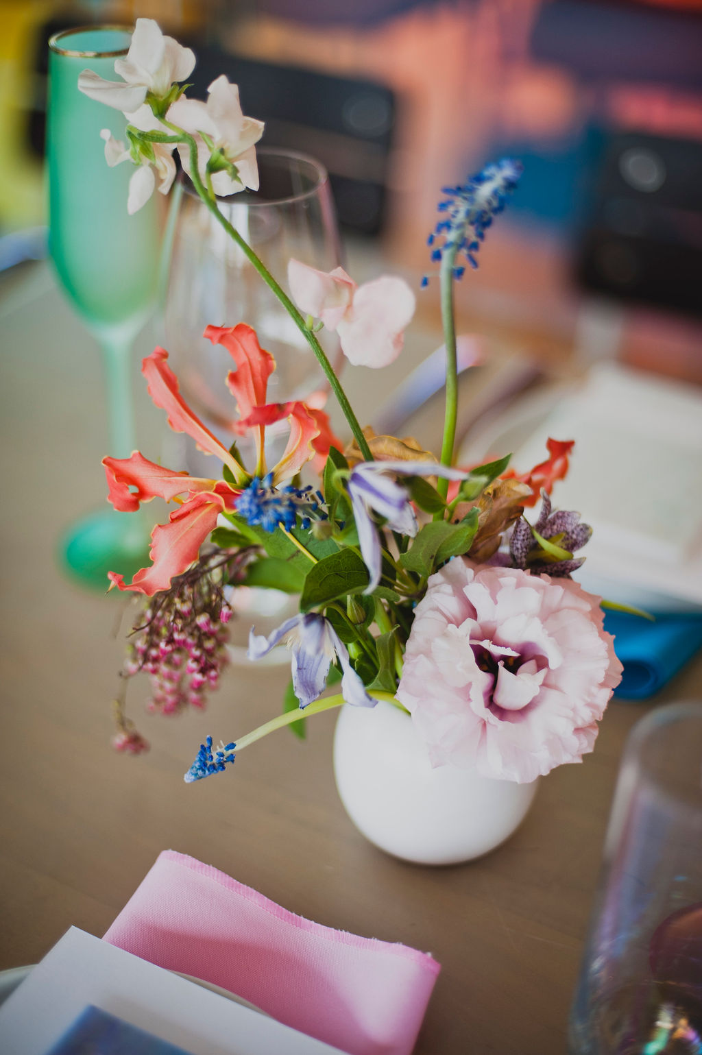 Vibrant Iridescent Floral Design with Modern Vintage Events