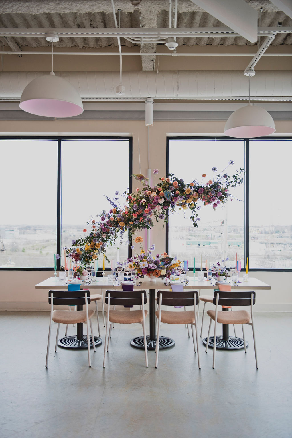 Vibrant Iridescent Floral Design with Modern Vintage Events