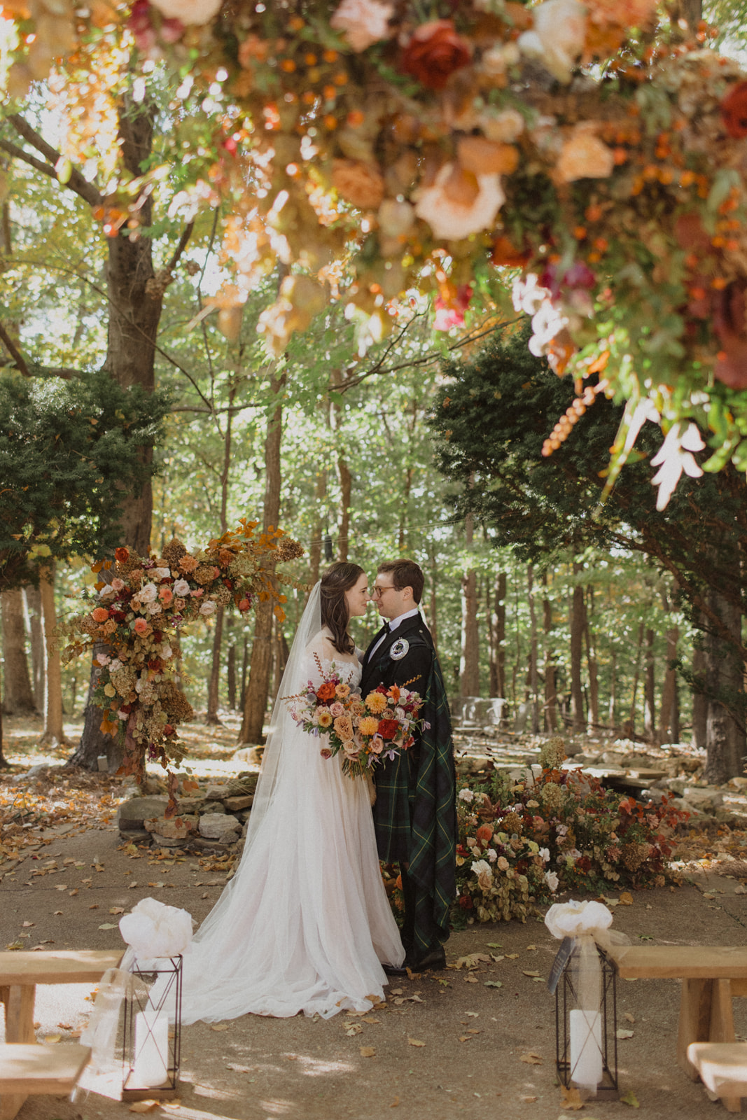 Schyler & Conner: Vibrant Fall Florals for Private Property Wedding ...