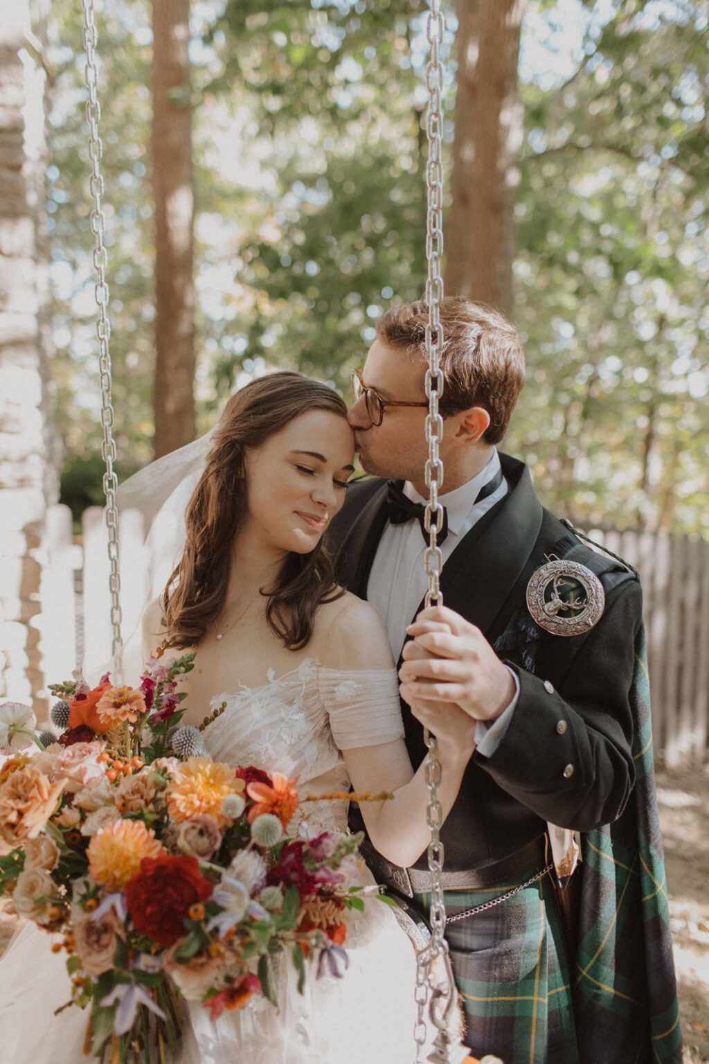 Schyler & Conner: Vibrant Fall Florals for Private Property Wedding ...