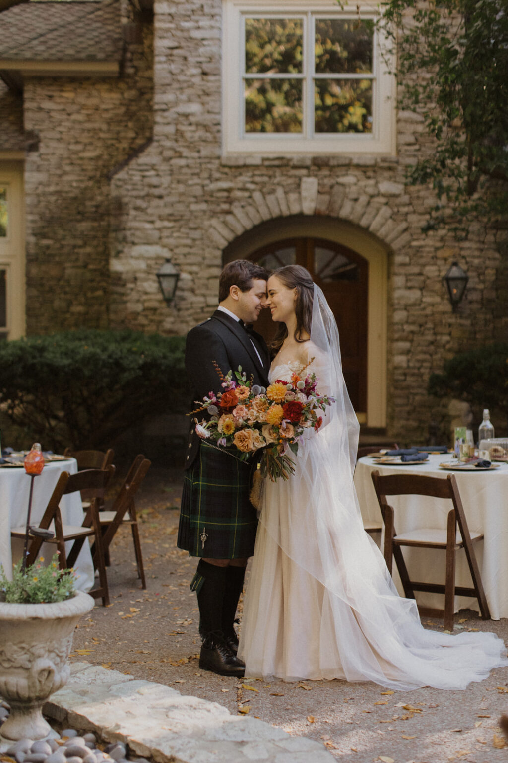 Schyler & Conner: Vibrant Fall Florals for Private Property Wedding ...