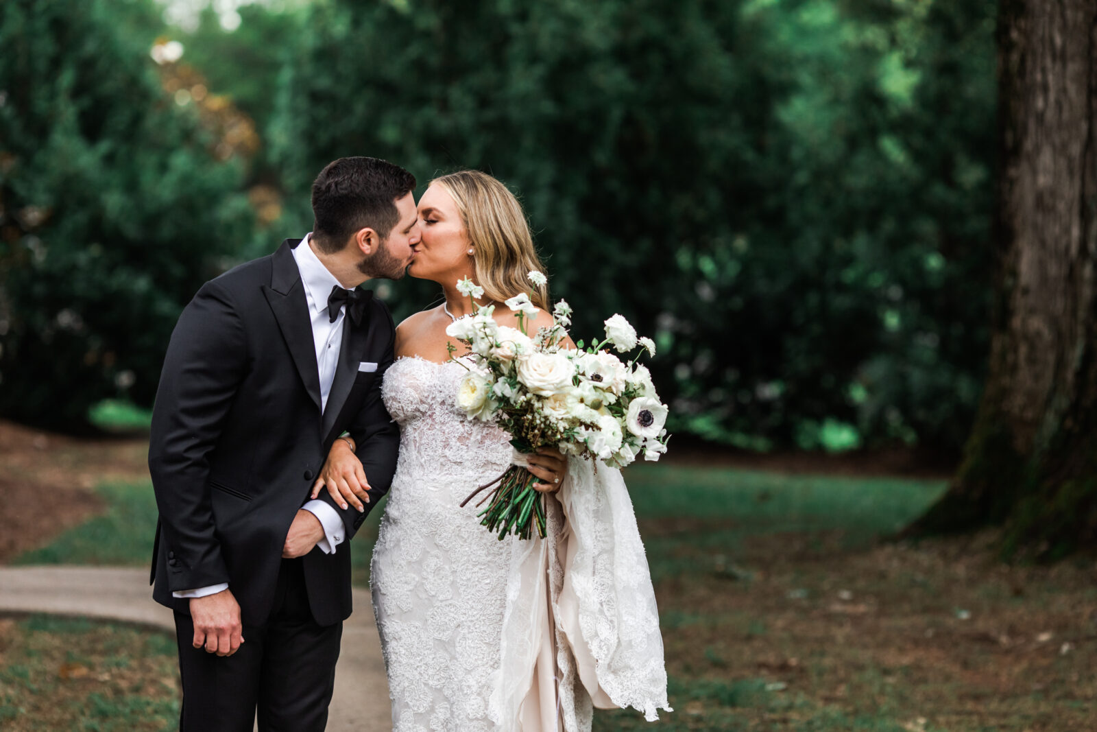 Niki & Jordan: Whimsical White Wedding Flowers in Nashville