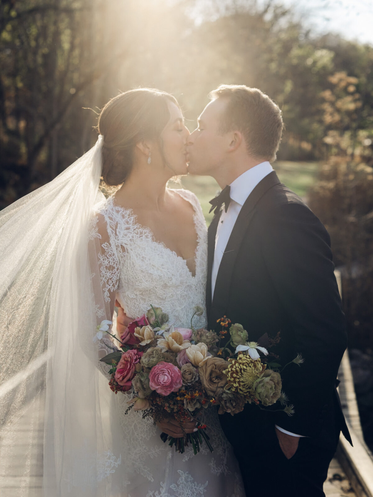 Grace & Jon: Pink and Gold Fall Wedding Flowers at Southall Farm and Inn - Showit Blog