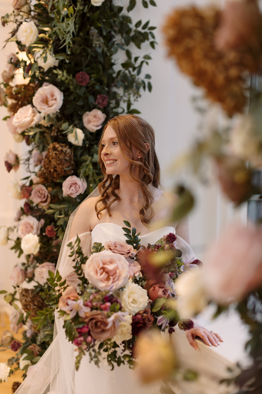 Rae & Jared: Epic Floral Arch for Downtown Nashville Wedding