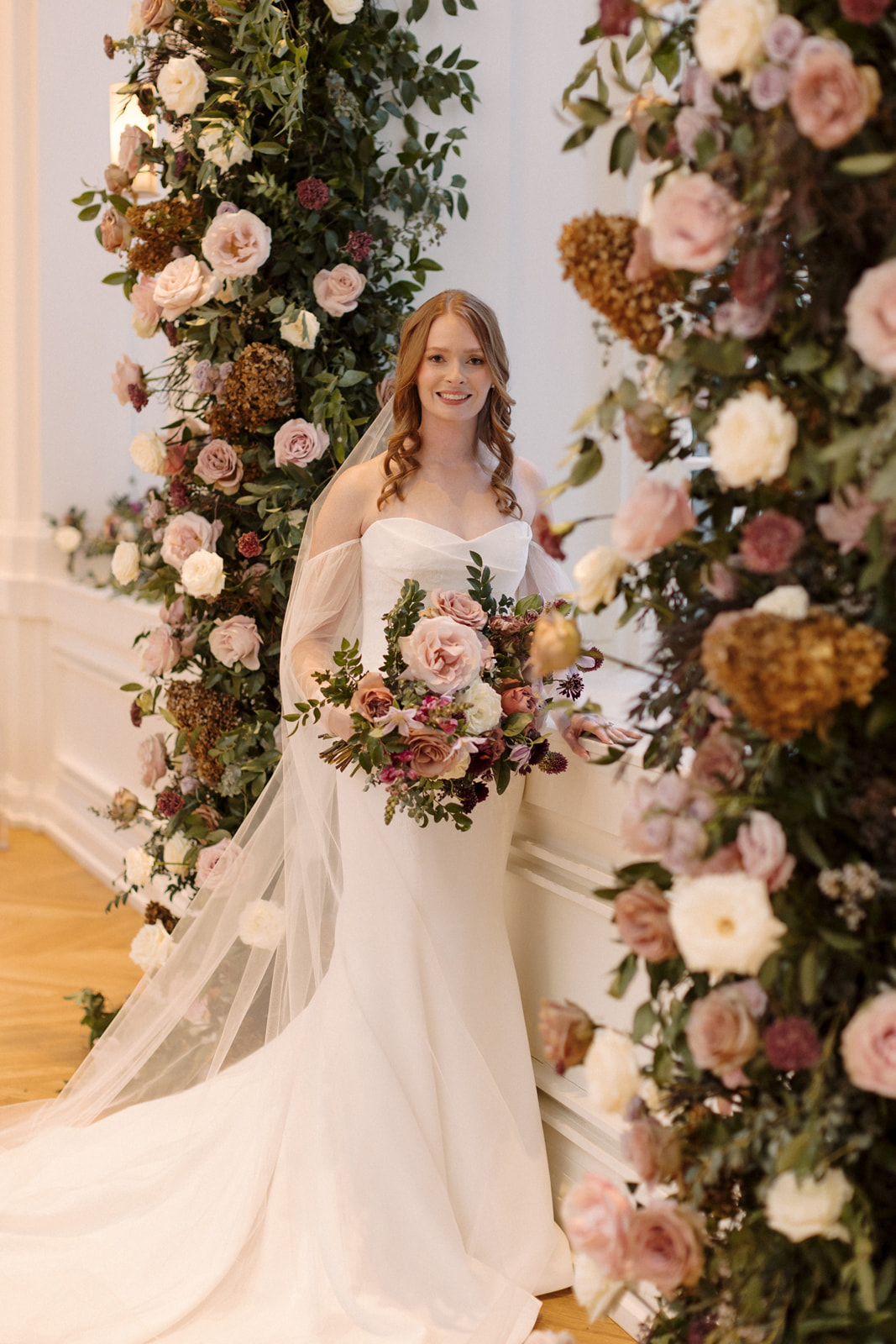 Rae & Jared: Epic Floral Arch for Downtown Nashville Wedding