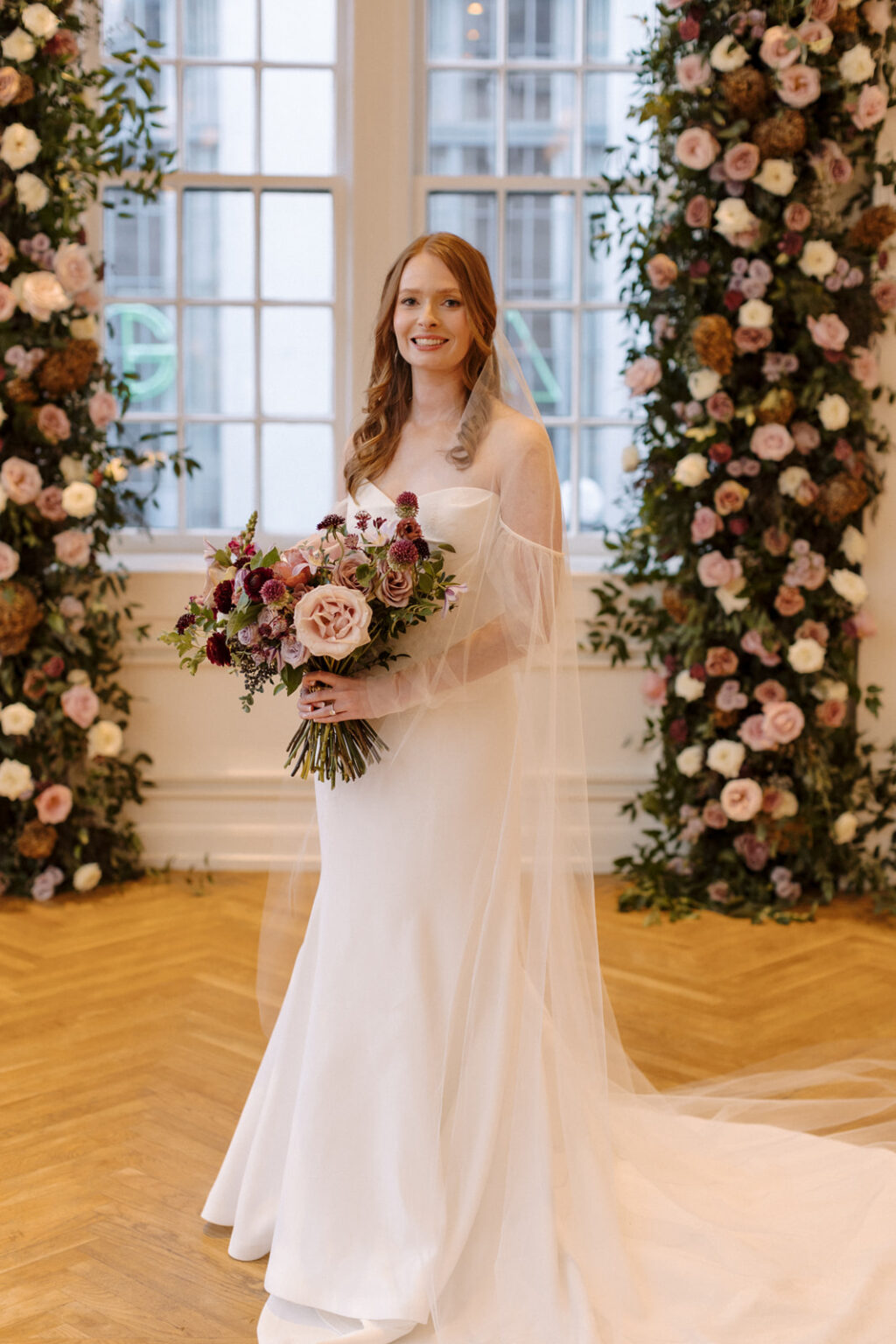 Rae & Jared: Epic Floral Arch for Downtown Nashville Wedding