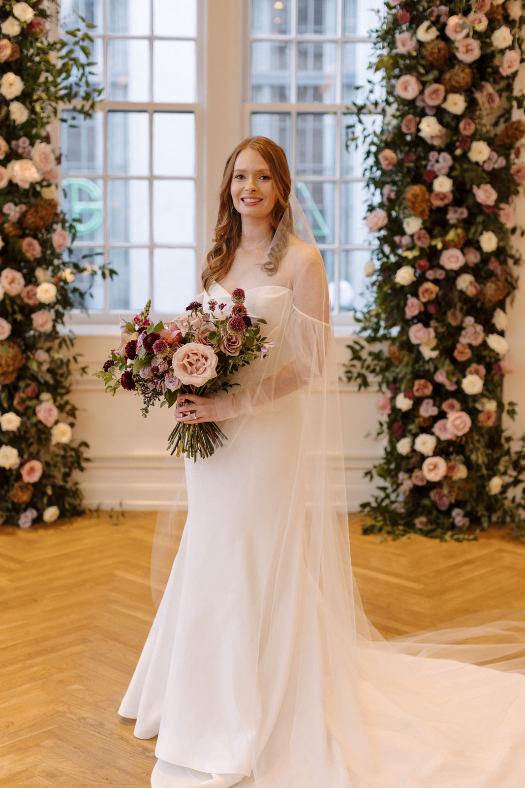 Rae & Jared: Epic Floral Arch for Downtown Nashville Wedding