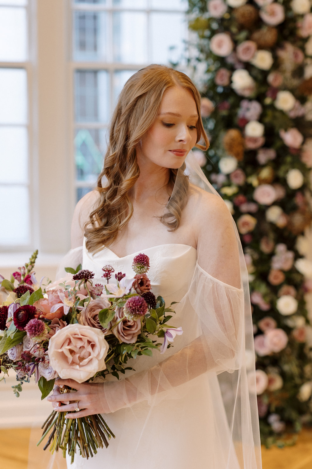Rae & Jared: Epic Floral Arch for Downtown Nashville Wedding