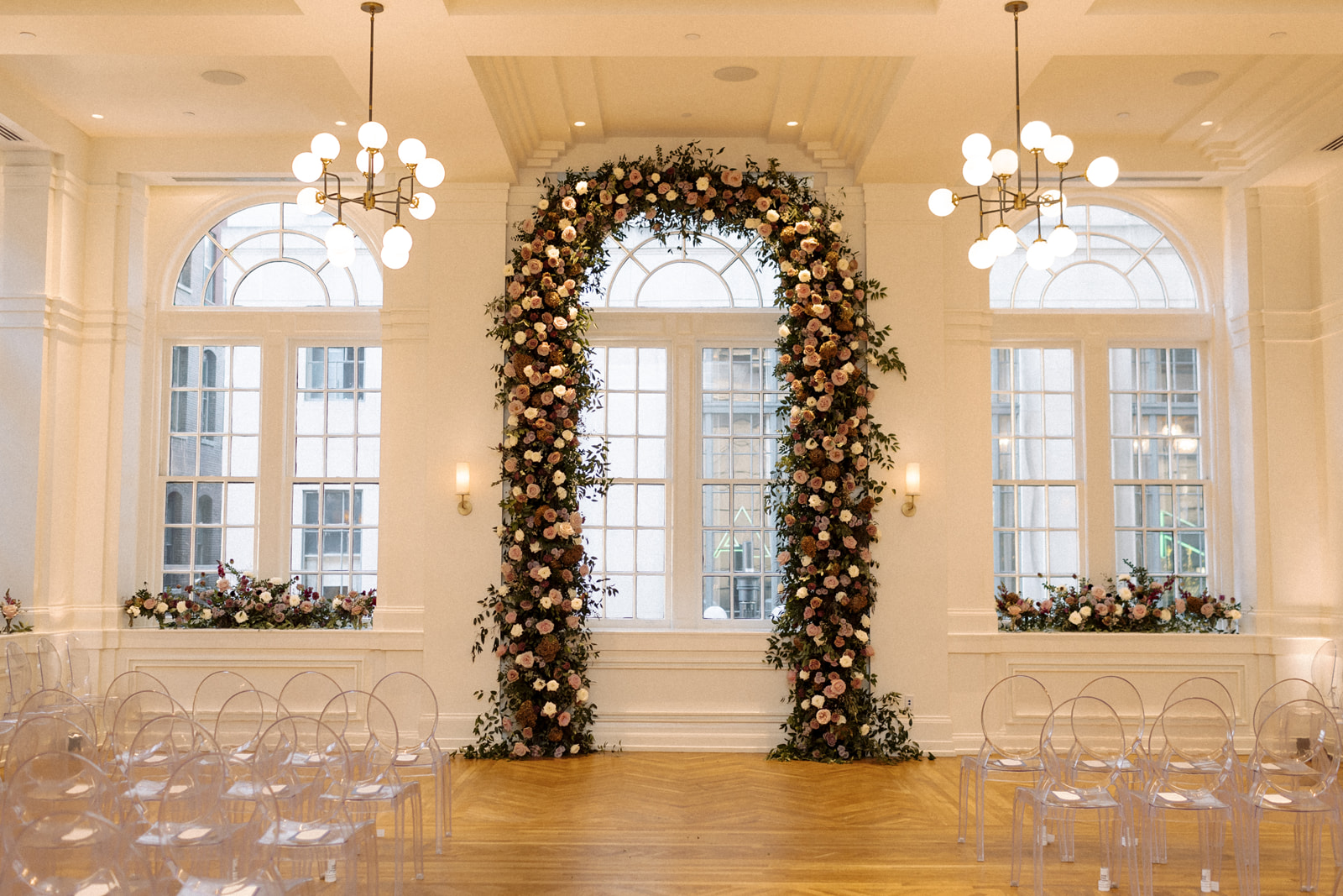 Rae & Jared: Epic Floral Arch for Downtown Nashville Wedding
