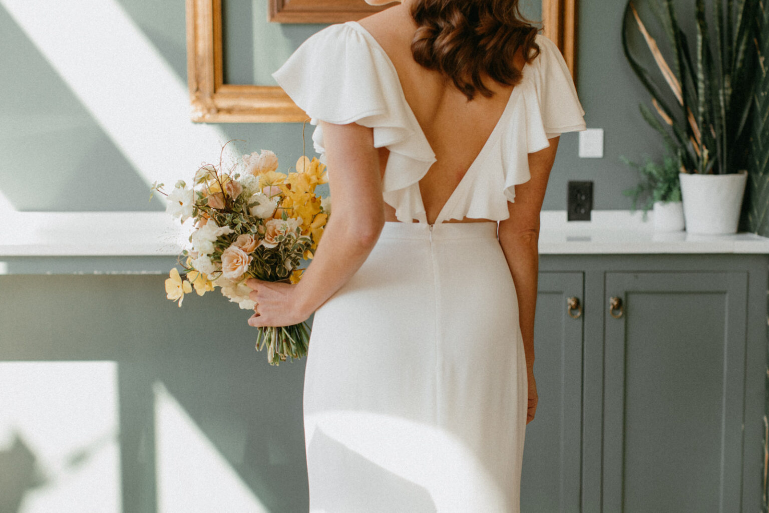 Maddie & Ryan: Golden Yellow and Dusty Rose Wedding Flowers