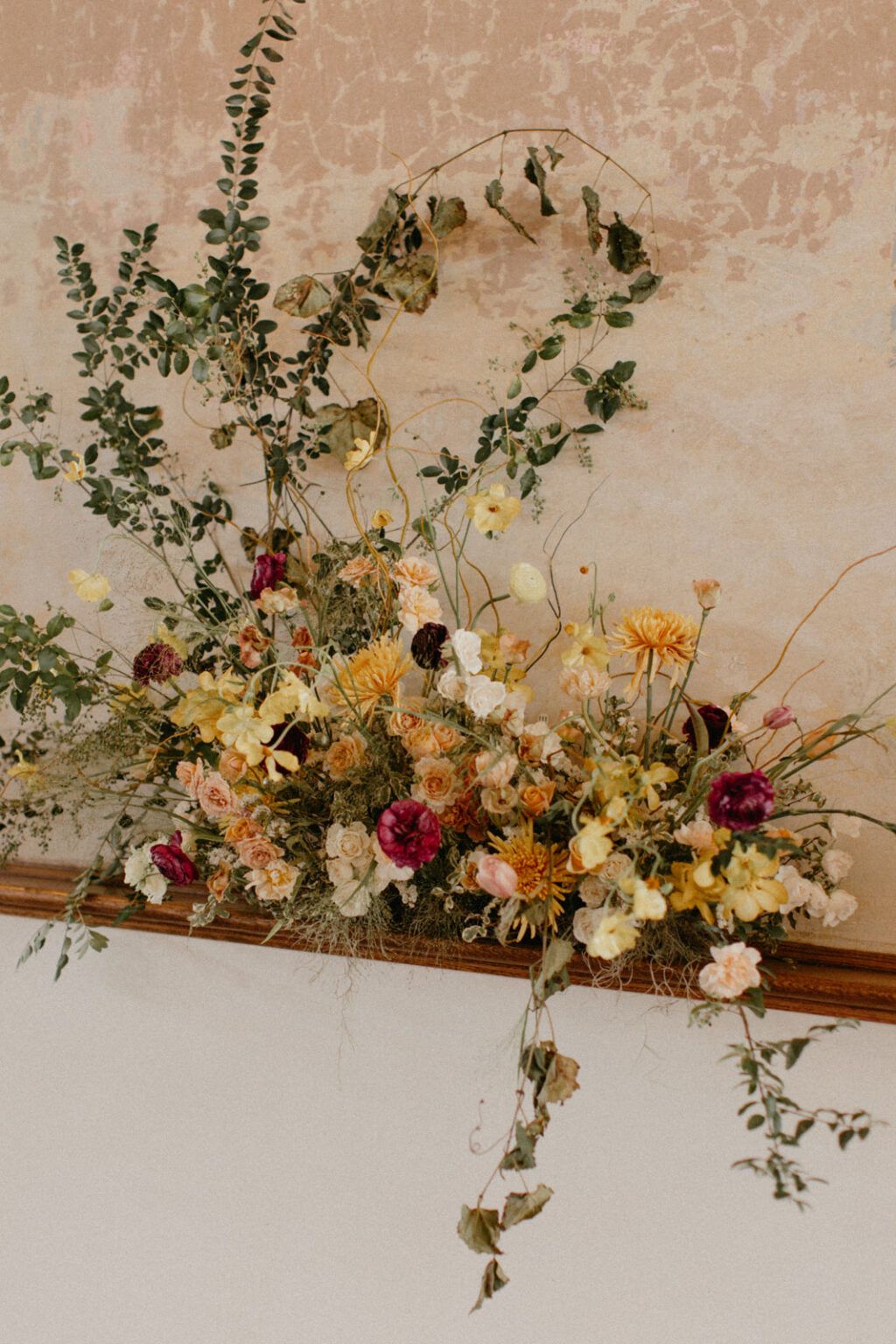 Maddie & Ryan: Golden Yellow and Dusty Rose Wedding Flowers