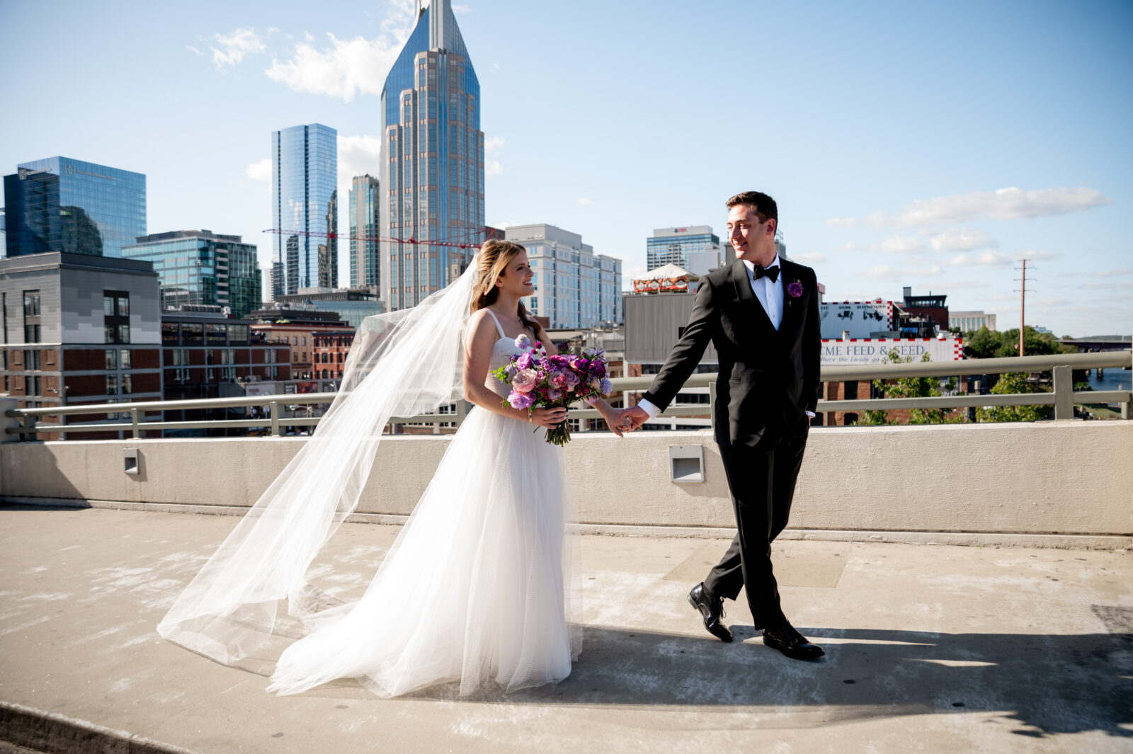 Julia & Ben: Purple Wedding Floral Design at the Four Seasons Nashville