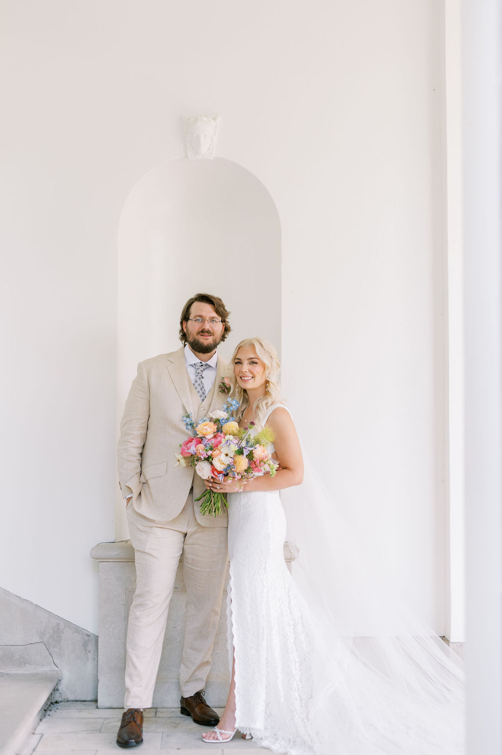 Kelly & Tyler: Colorful Florals and Fruits for Nashville June Wedding