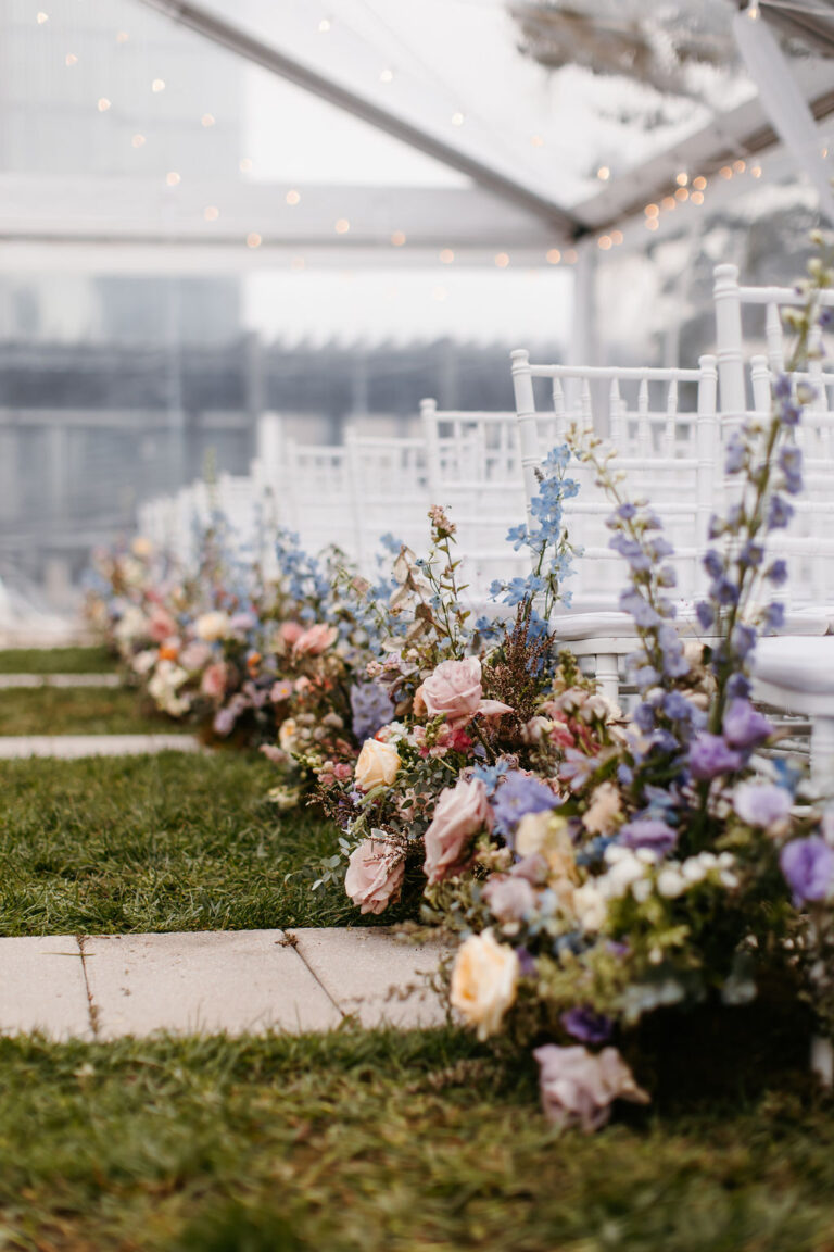 Ali & Rich: Pastel Garden-Inspired Wedding Floral Design in Downtown ...