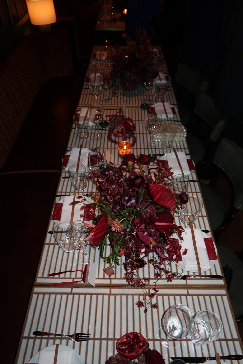 Nazy & Rick: Moody, Romantic Red Floral Design for a Miami Rehearsal ...